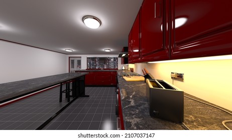 1,310 Kitchen window night Stock Illustrations, Images & Vectors ...