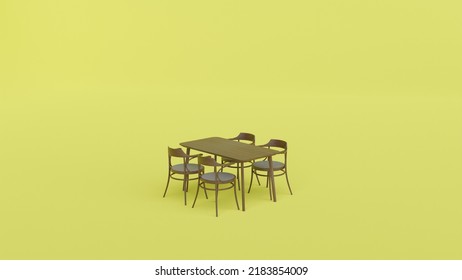 3d Rendering Dinning Table Isolated On Stock Illustration 2183854009 ...