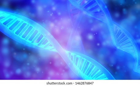 3d Rendering Dna Molecule Model Stock Illustration 1462876847 ...