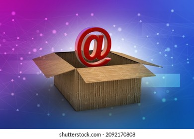 3d Rendering E Mail Sign Box Stock Illustration 2092170808 | Shutterstock