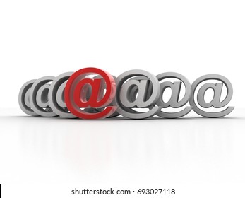 3d Rendering E Mail Sign Stock Illustration 693027118