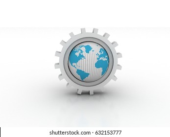 Tech World Icon Vector Globe Earth Stock Vector (Royalty Free ...