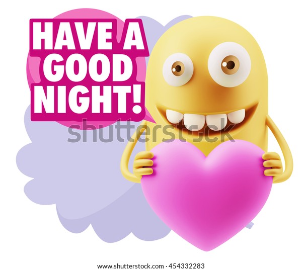 3d Rendering Emoji Saying Have Good Stock Illustration 454332283 ...
