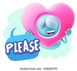 3d Rendering Emoticon Character Face Expression Stock Illustration ...