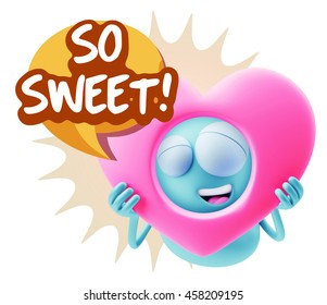 3d Rendering Emoticon Character Face Expression Stock Illustration ...