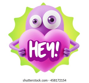 3d Rendering Emoticon Face Saying Hi 스톡 일러스트 458173870 | Shutterstock