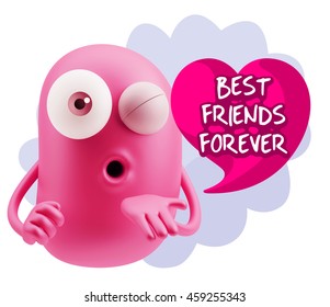 3d Rendering Emoticon Face Saying Best Stock Illustration 459255343 ...