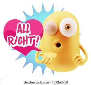 3d Rendering Emoticon Face Saying All Stock Illustration 459268738 ...