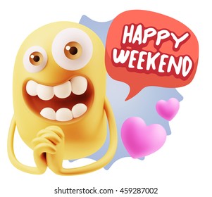3d Rendering Emoticon Face Saying Happy 스톡 일러스트 459286771 | Shutterstock