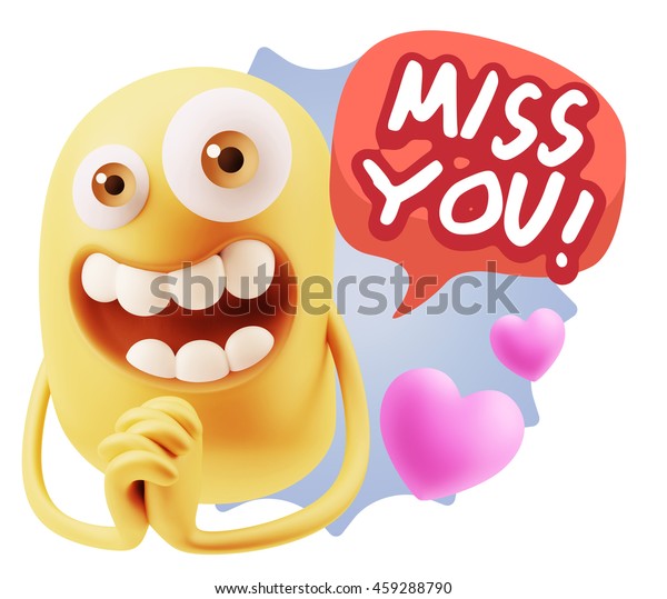 3d Rendering Emoticon Face Saying Miss 스톡 일러스트 459288790 | Shutterstock