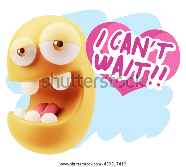 3d Rendering Emoticon Face Saying Cant Stock Illustration 459317419 ...