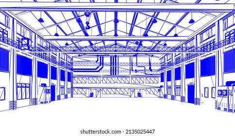 2,518 Factory interior drawing Images, Stock Photos & Vectors ...