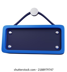 3d Rendering Empty Hanging Board Isolated Stock Illustration 2188979747 ...