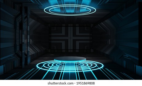 3d Rendering Empty Room Computer Digital Stock Illustration 1951869808 ...