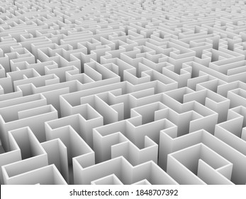3d Rendering Circular Maze Top View Stock Illustration 578911243 ...