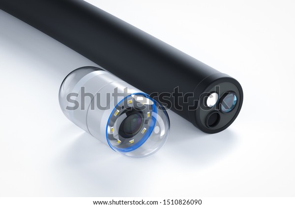 3d Rendering Endoscope Capsule Endoscopy Stock Illustration 1510826090