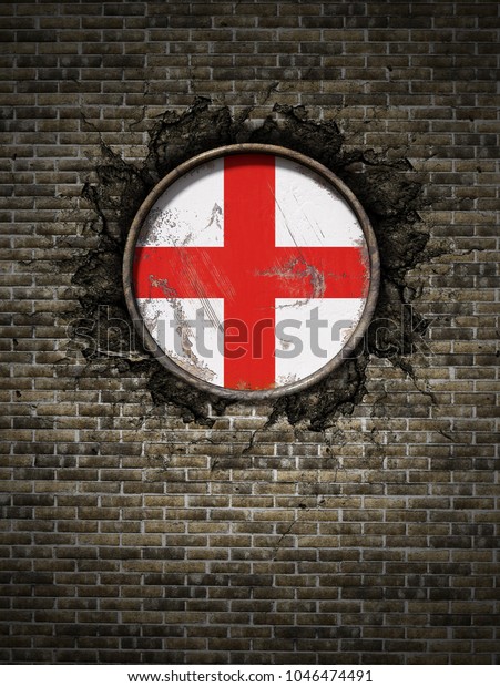 3d Rendering England Flag Over Rusty Stock Illustration 1046474491 ...