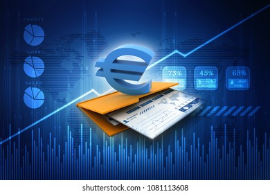 3d Rendering Euro Symbol Folder Document Stock Illustration 1081113608 ...