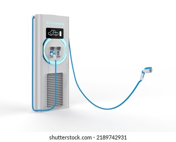3d Rendering Ev Charging Station Electric Stock Illustration 2189742931 ...