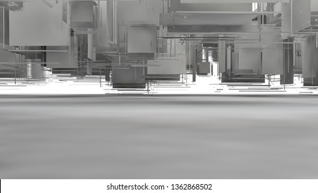 3d Rendering Exploded Cube On White Stock Illustration 1362868502 ...