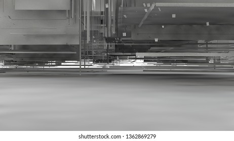 3d Rendering Exploded Cube On White Stock Illustration 1362869279