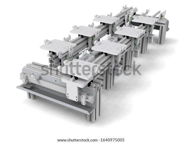 3d Rendering Factory Automation Concept Stock Illustration 1640975005
