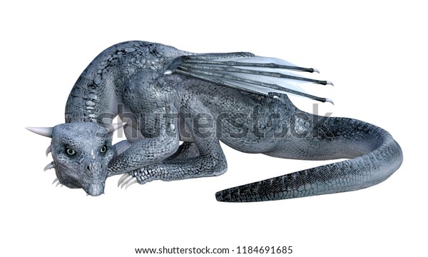 3d Rendering Fantasy Dragon Whelp Isolated Stock Illustration ...