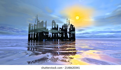 858 Destroyed fantasy city Images, Stock Photos & Vectors | Shutterstock