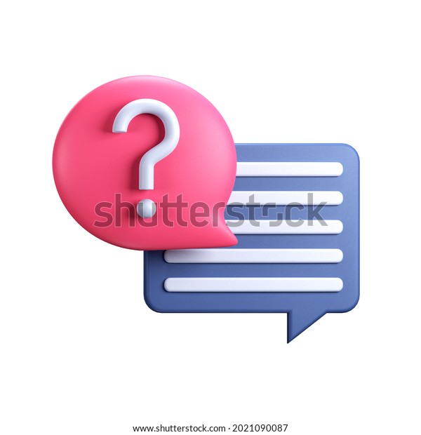 3d Rendering Faq Icon Question Mark: ภาพประกอบสต็อก 2021090087 ...