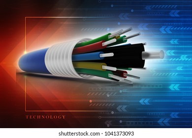 3d Rendering Fiber Optical Cable Detail Stock Illustration 780155119 ...