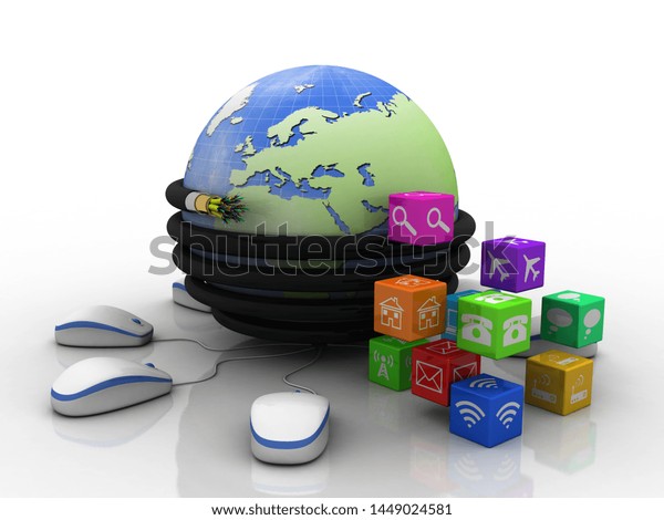 3d Rendering Fiber Optical Cable Detail Stock Illustration 1449024581 ...