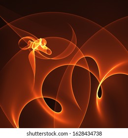 3d Rendering Fire Lines On Dark Stock Illustration 1628434738 ...