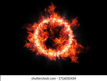 3d Rendering Fireball Flaming Fire Stock Illustration 1180614619