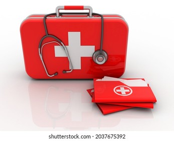 3d Rendering First Aid Kit Office Stock Illustration 2037675392 ...