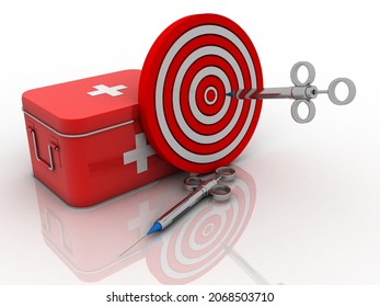 3d Rendering First Aid Kit Target Stock Illustration 2068503710 ...