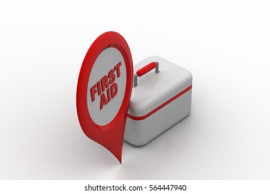 3d Rendering First Aid Kit Map Stock Illustration 564447940 | Shutterstock