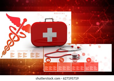 3d Rendering First Aid Kit 스톡 일러스트 627195713 | Shutterstock