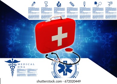 3d Rendering First Aid Kit Stock Illustration 672619975 | Shutterstock