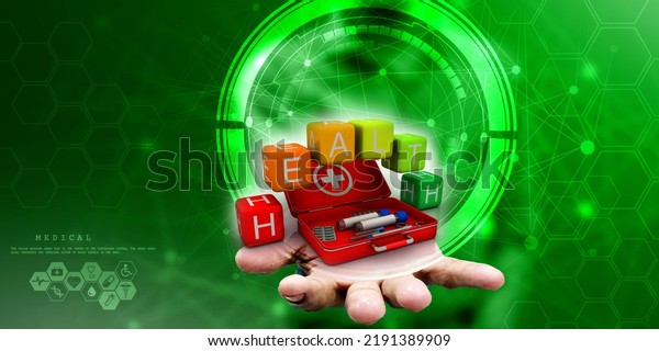 3d Rendering First Aid Kit Stock Illustration 2191389909 | Shutterstock