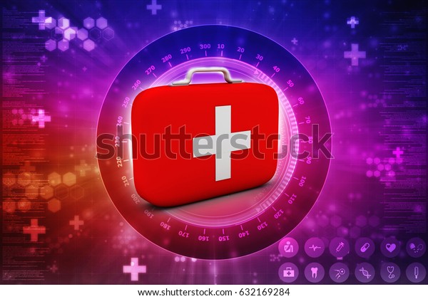 3d Rendering First Aid Kit Stock Illustration 632169284 | Shutterstock