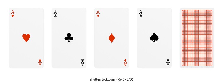 3d Rendering Five Playing Cards Where 스톡 일러스트 754071706 | Shutterstock