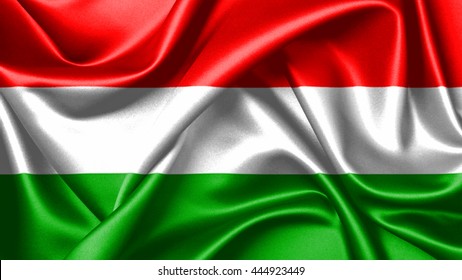 3d Rendering Flag Hungary Horizontal Tricolor Stock Illustration ...