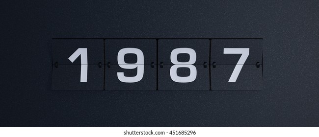 3d Rendering Flip Board Year 1987 Stock Illustration 451685296 ...