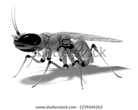 3 D Rendering Flying Robot Insect On Stock Illustration 1239644263 ...