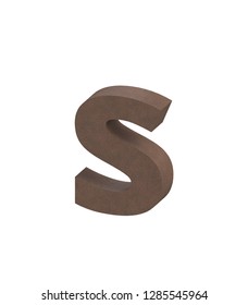 Letter S Lowercase On White Background Stock Illustration 1890333847