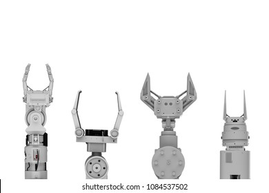 3d Rendering Four Robotic Arms Robot Stock Illustration 1084537502 ...