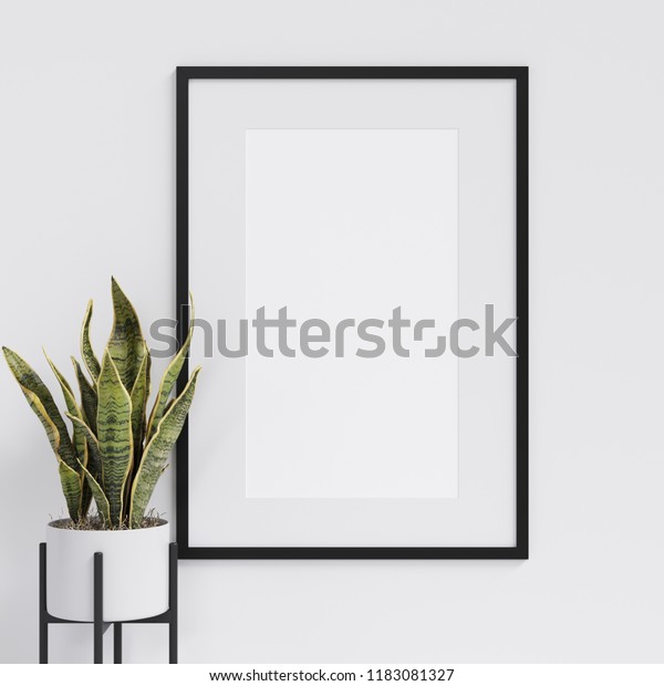 3d Rendering Frame Poster Mockup Decoration Stock Illustration ...