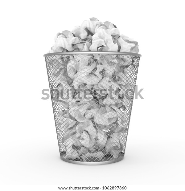 3d Rendering Full Paper Bin Stock Illustration 1062897860 | Shutterstock