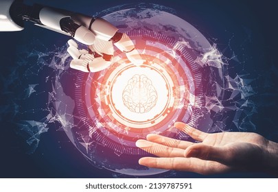 3d Rendering Futuristic Droid Robot Technology Stock Illustration ...