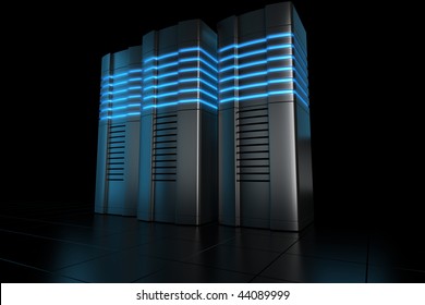 3d Rendering Futuristic Servers Stock Illustration 42773146 | Shutterstock